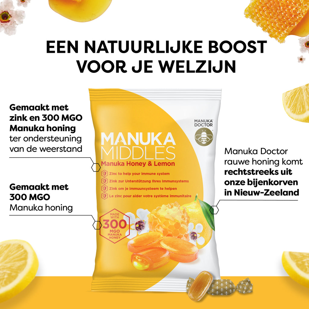 Manuka Pastilles met Manukahoning & Citroen - Manuka Doctor NL